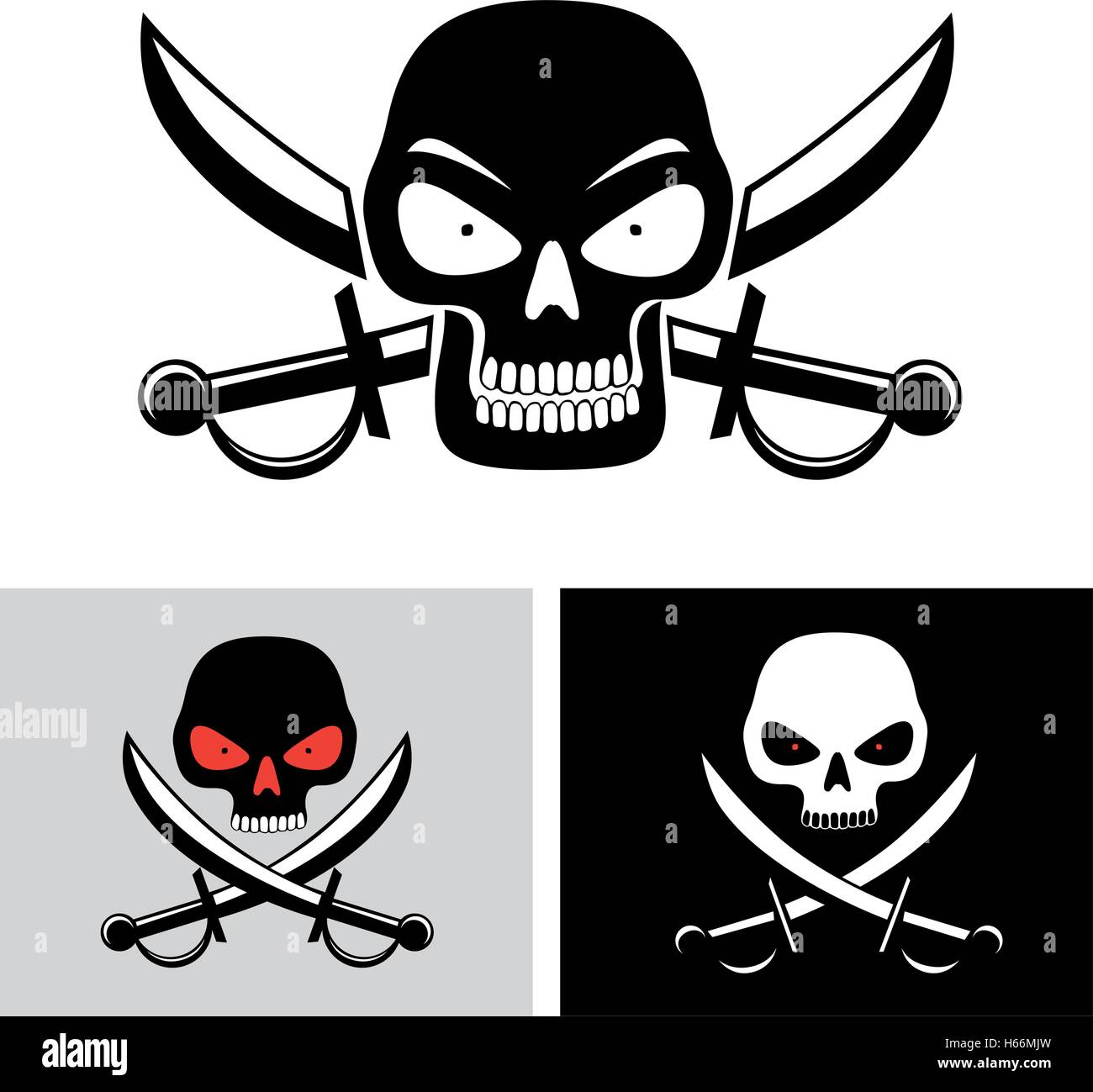 pirate skull flag symbol Stock Vector Image & Art - Alamy