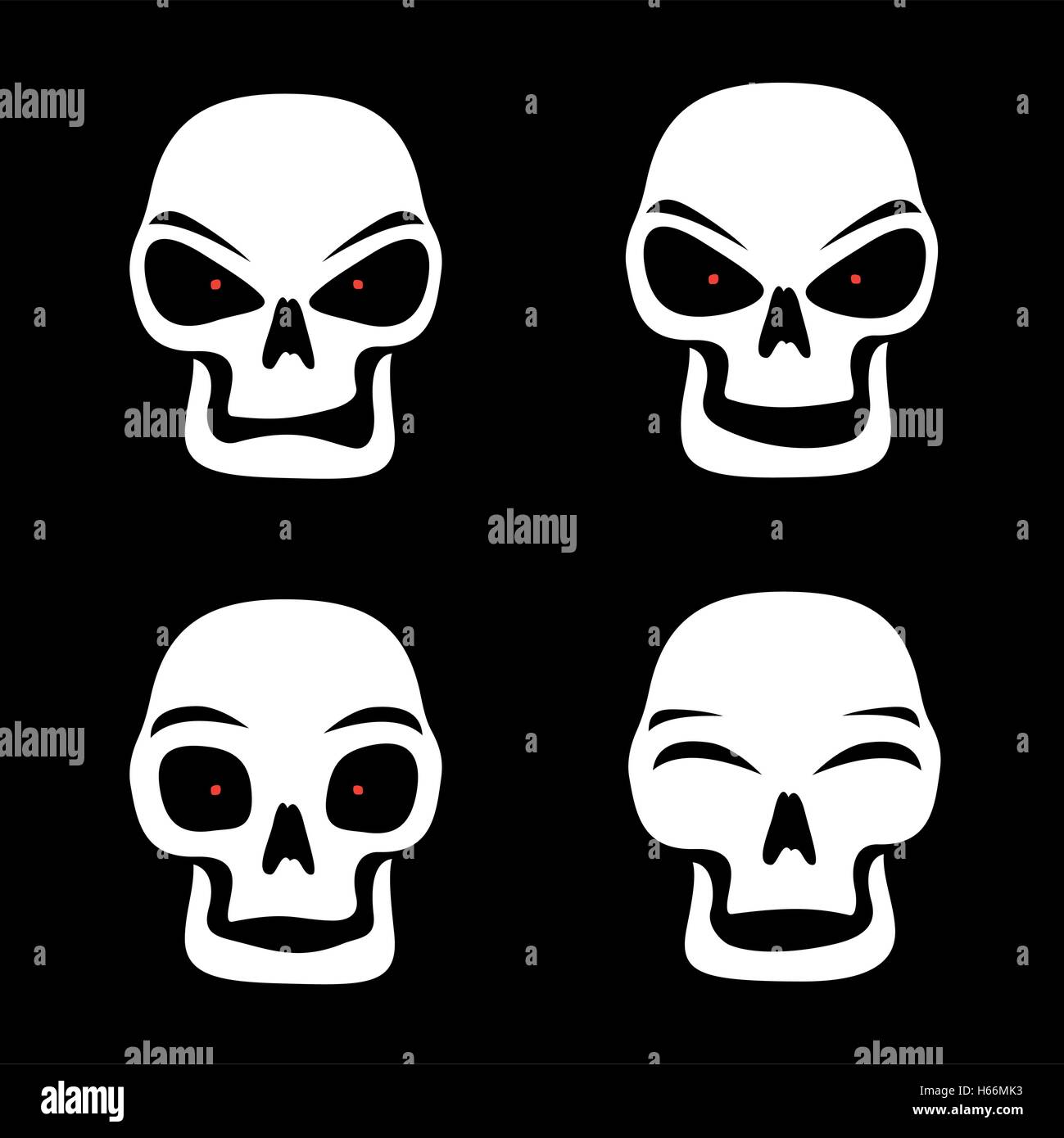 different skull emotions Stock Vector Image & Art - Alamy