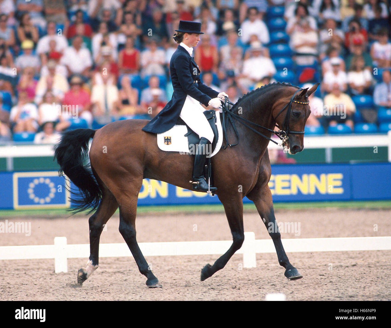 World Equestrian Games, The Hague, 1994 Nicole Uphoff (GER) riding ...