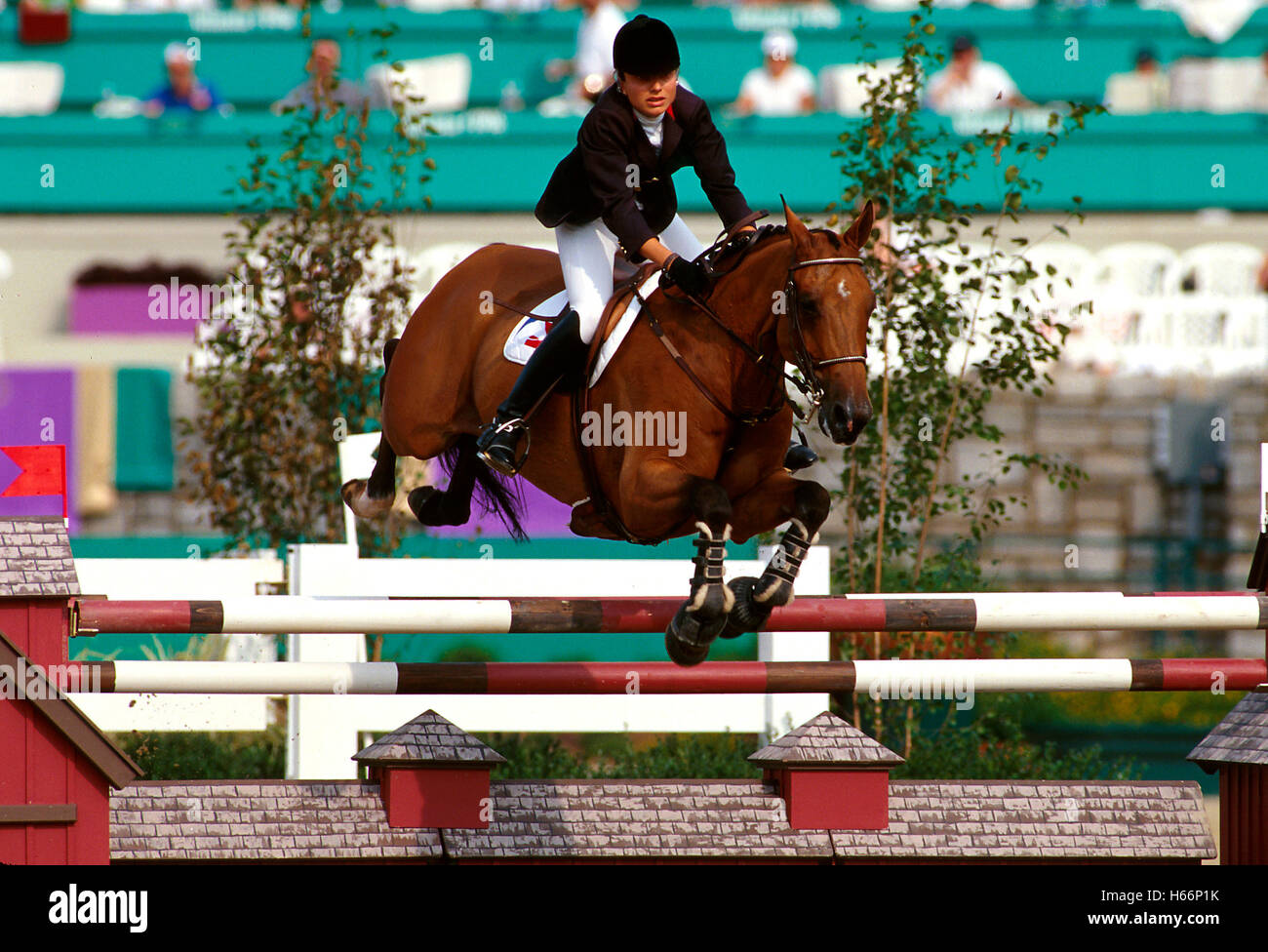 The Olympic Games, Atlanta 1996, Alexandra Ledermann (FRA) riding ...