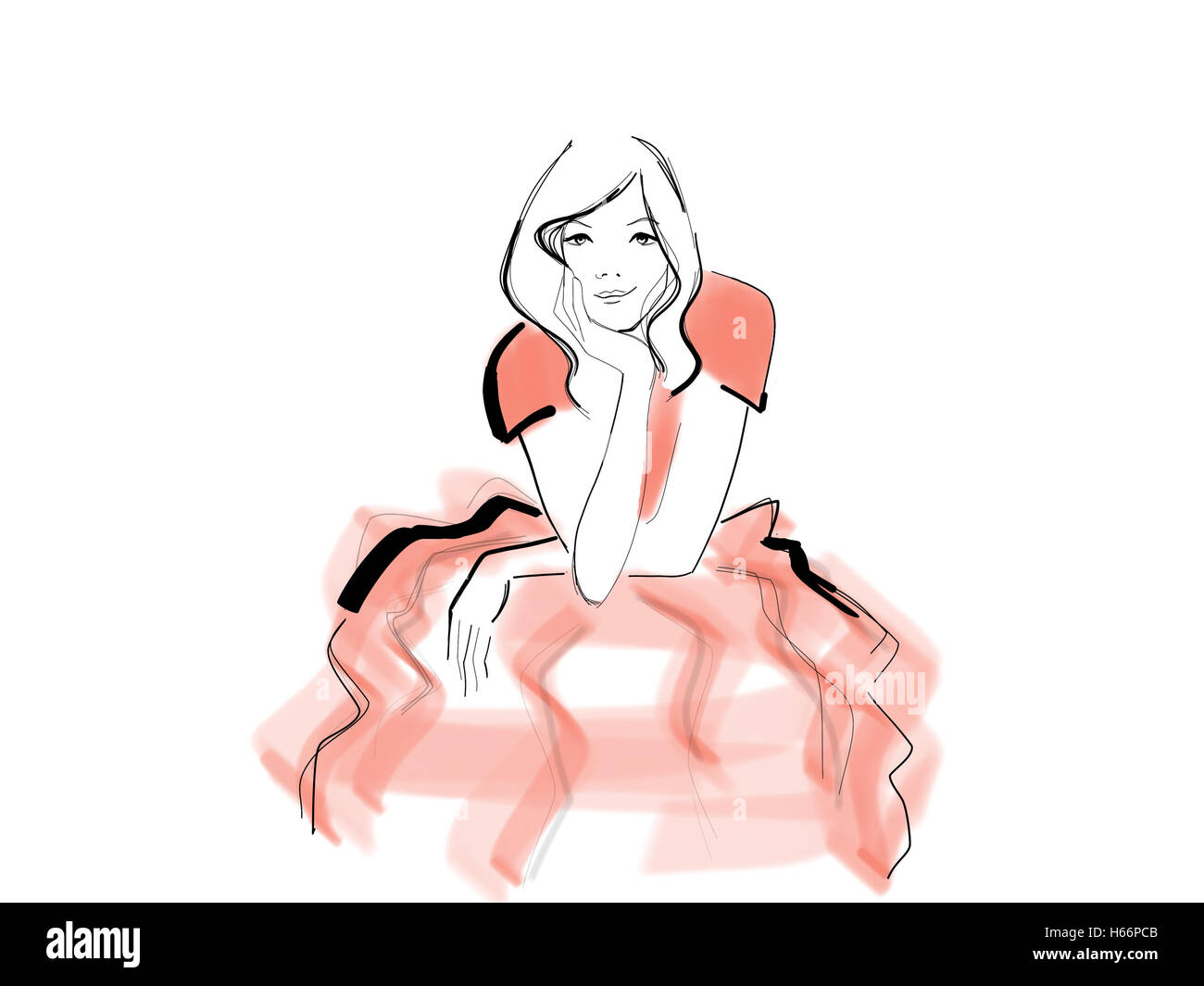 Hand leaning on chin Cut Out Stock Images & Pictures - Alamy