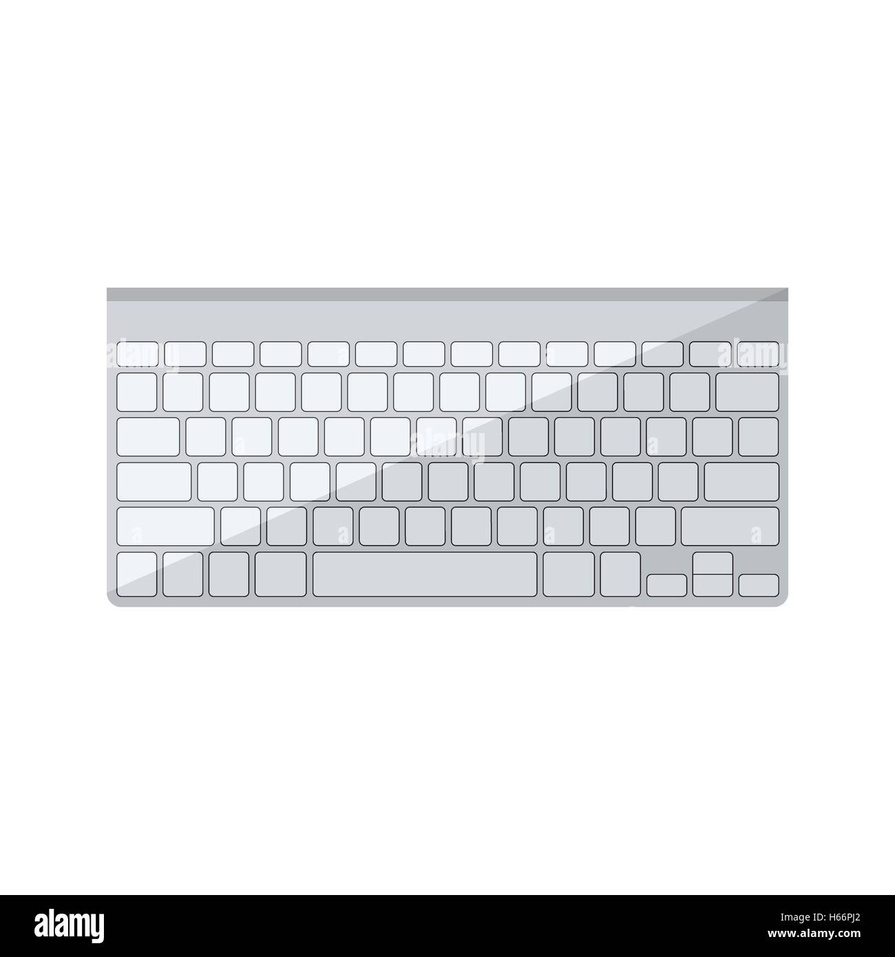 Vector white keyboard with grey keys Stock Vector Image & Art - Alamy
