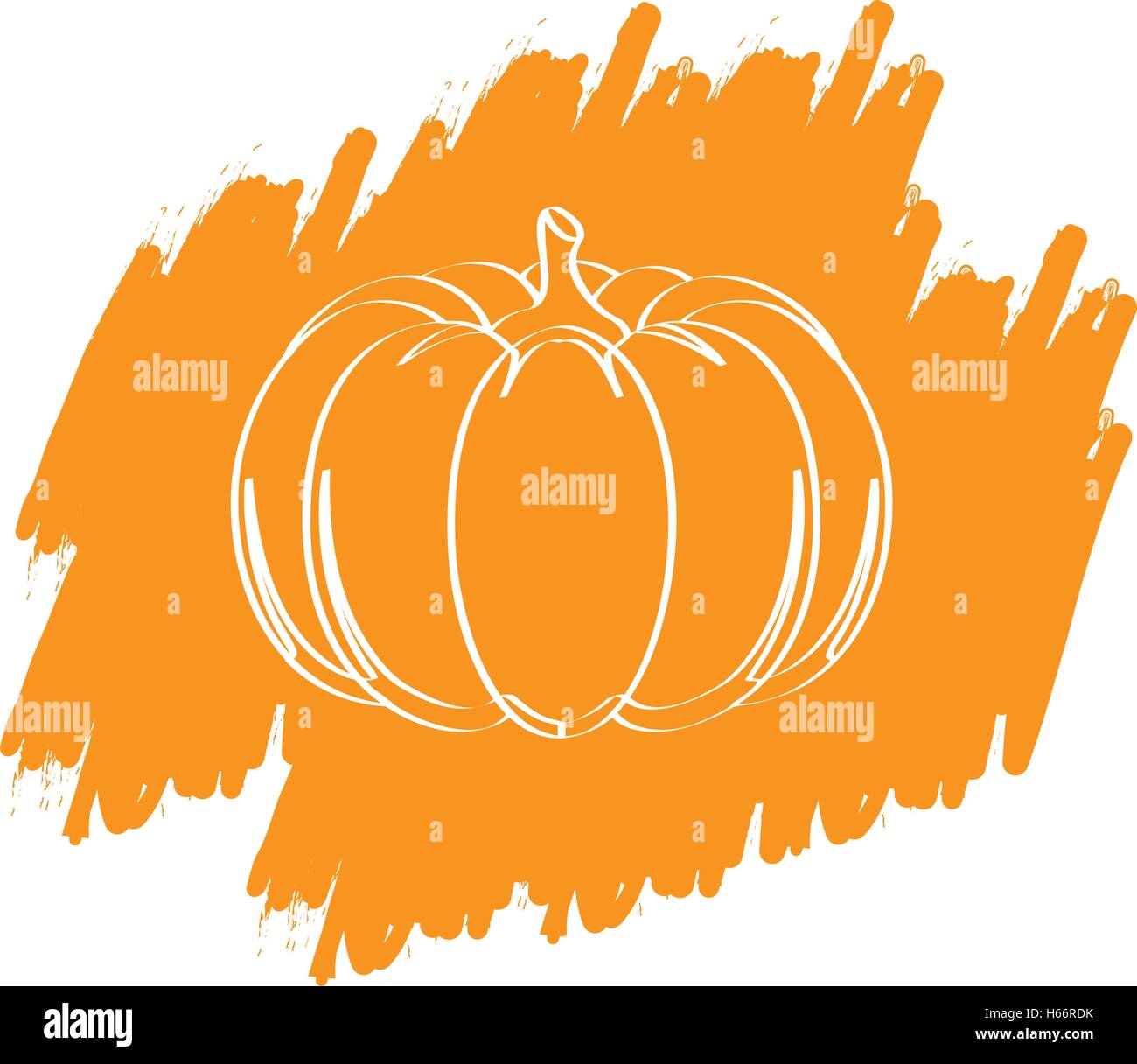 Isolated sketch of a pumpkin, Thanksgiving day vector illustration ...