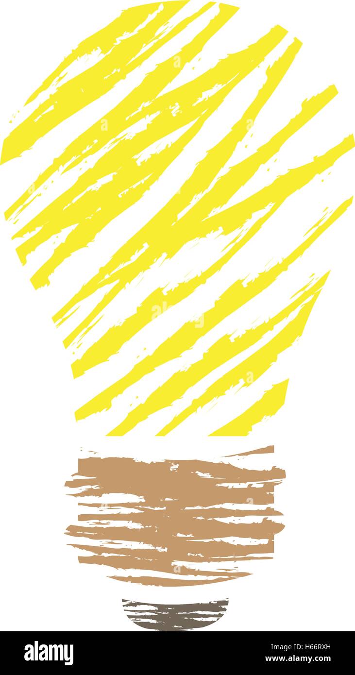 Isolated abstract colored textured lightbulb, Vector illustration Stock ...