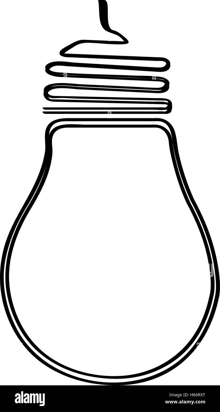 Isolated abstract lightbulb on a white background, Vector illustration ...