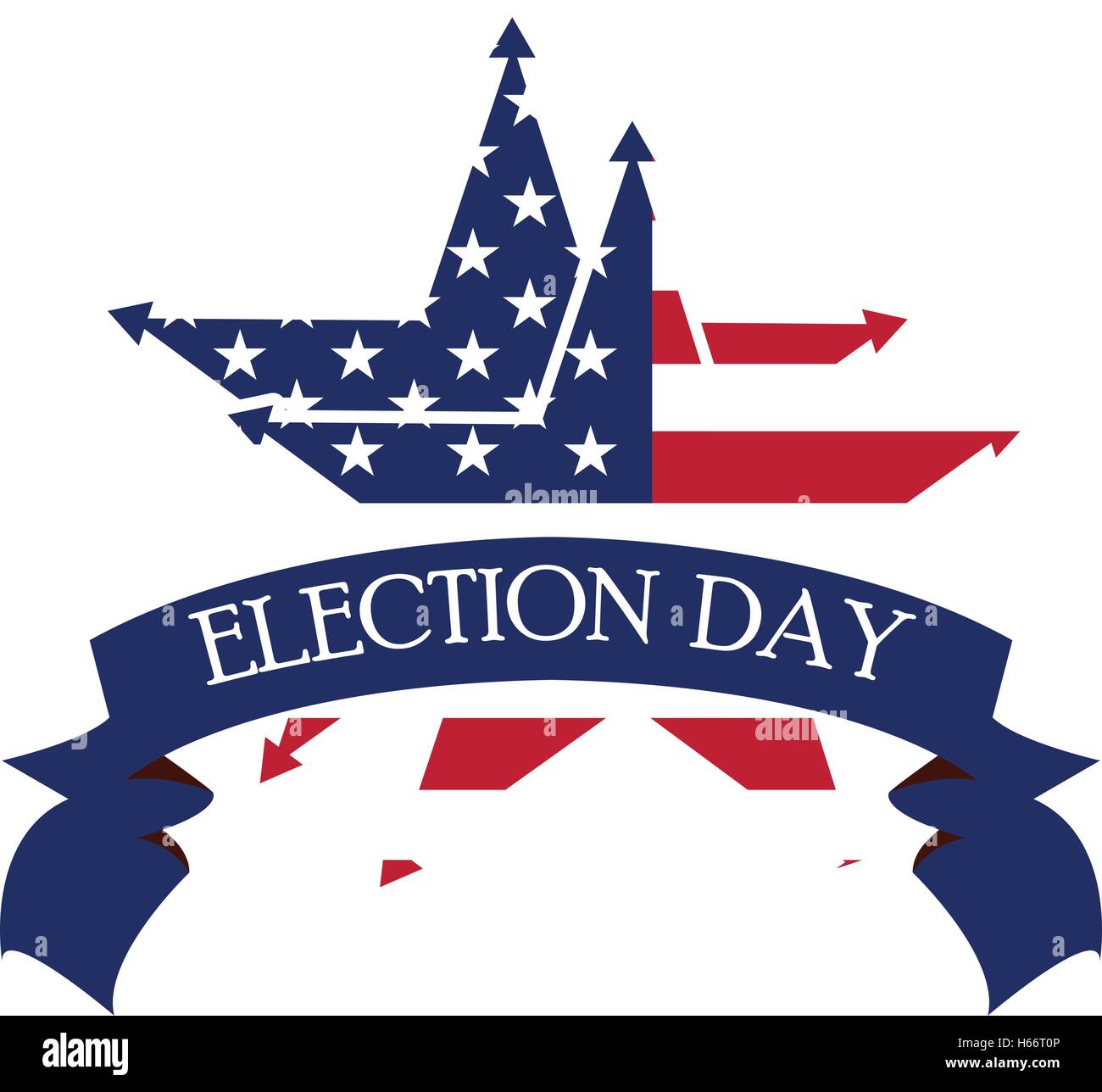 Isolated election day label on a white background, Vector illustration ...