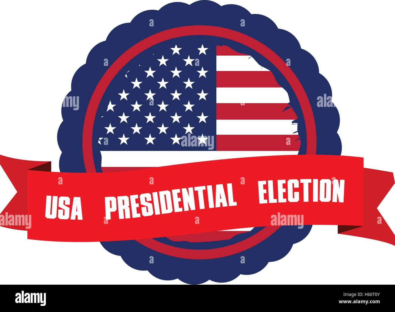 Isolated election day label on a white background, Vector illustration ...