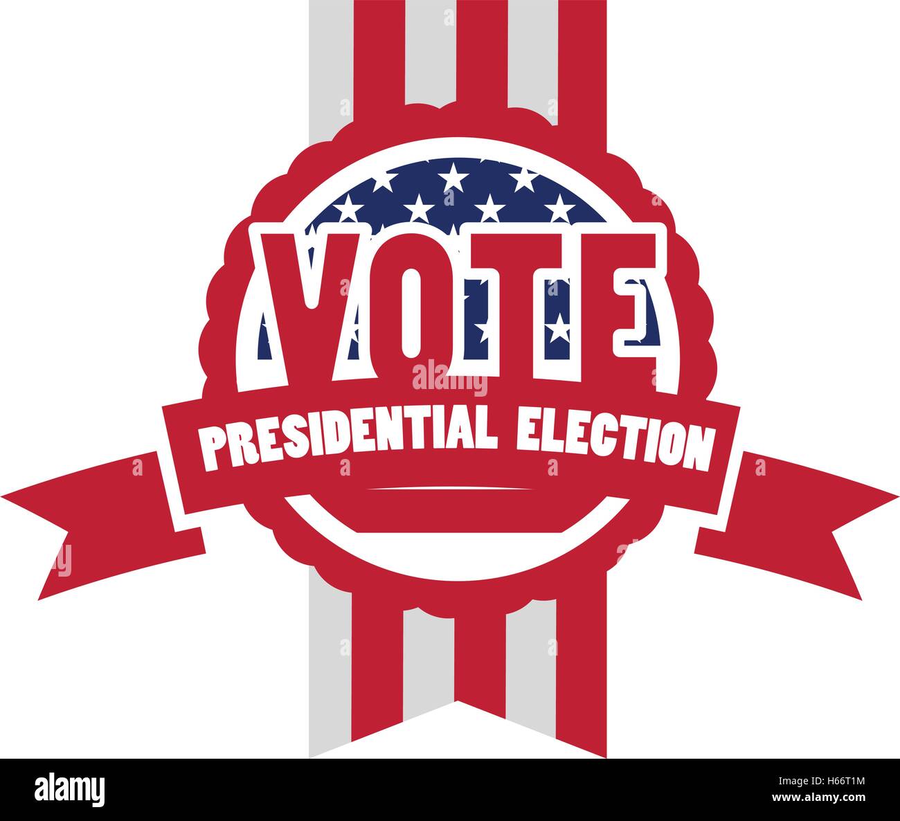 Isolated election day label on a white background, Vector illustration ...