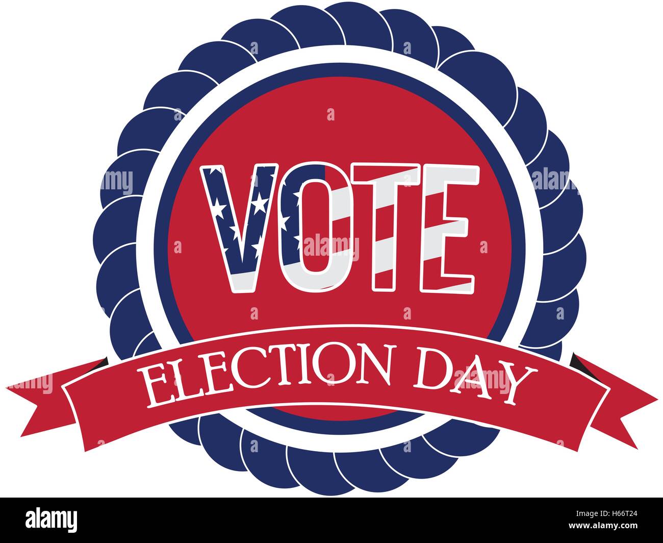 Isolated election day label on a white background, Vector illustration ...