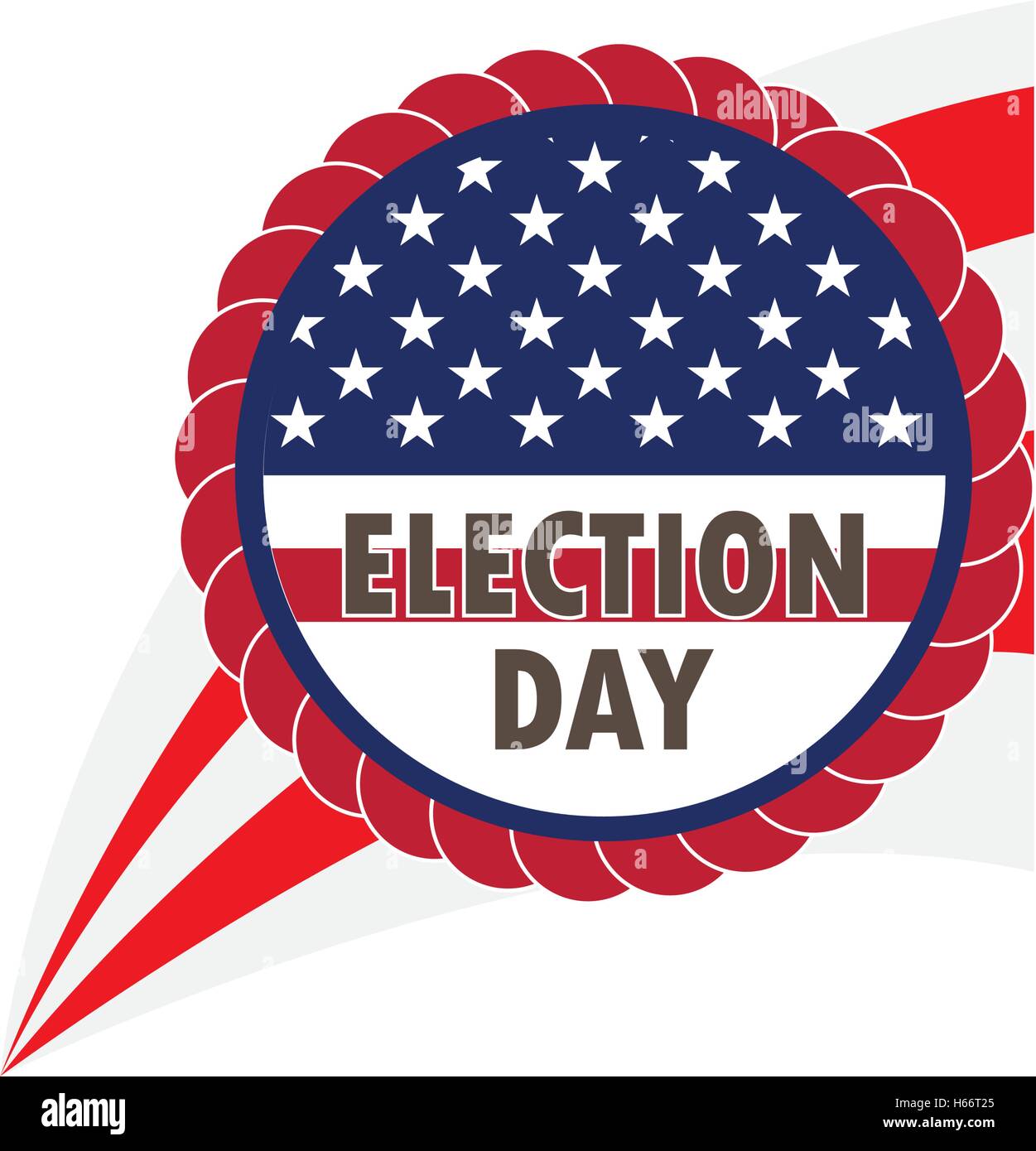 Isolated election day label on a white background, Vector illustration ...