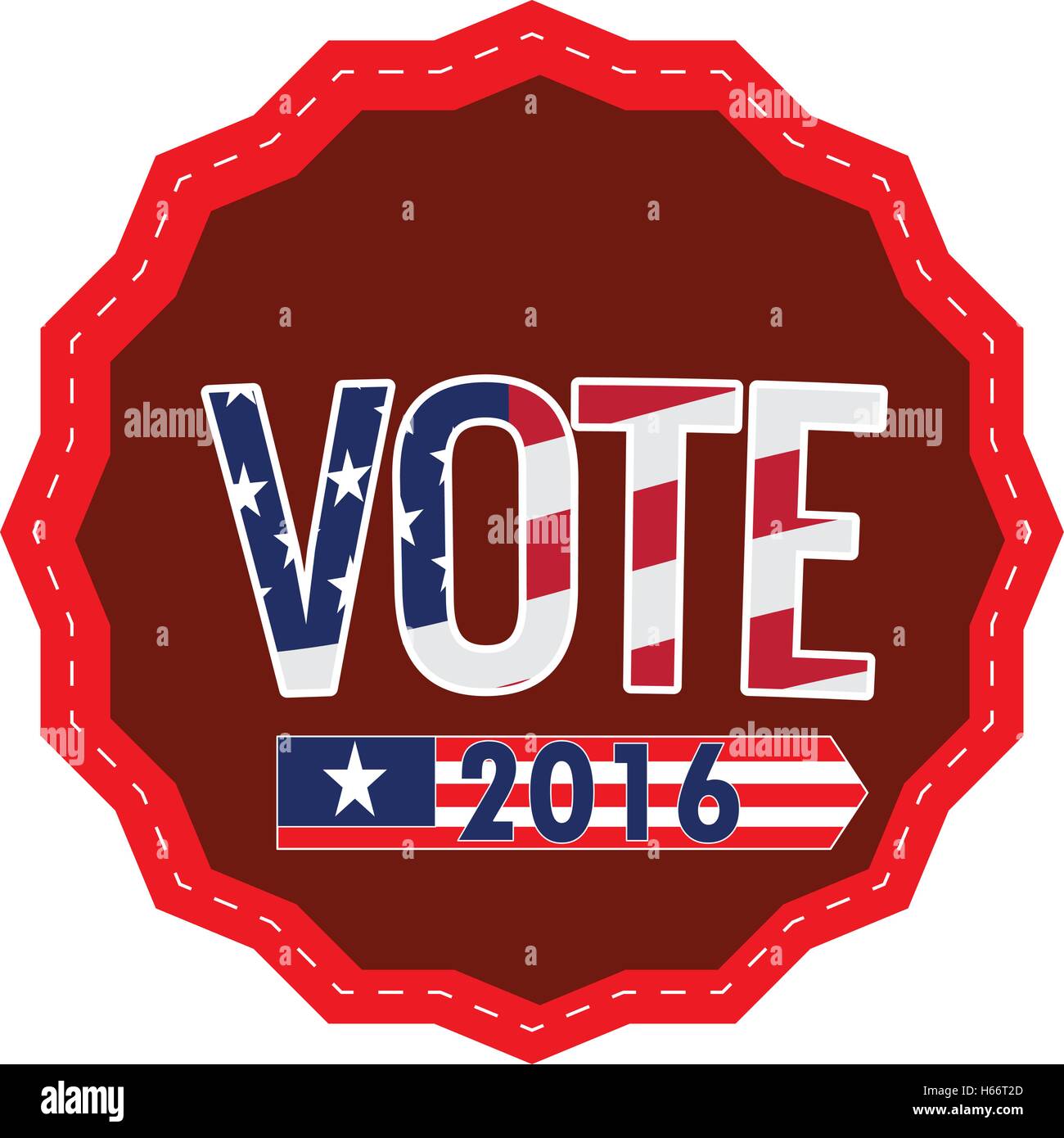 Isolated election day label on a white background, Vector illustration ...