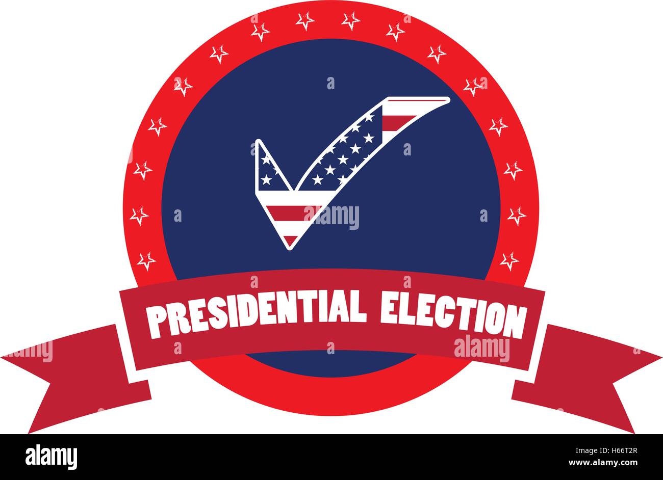 Isolated election day label on a white background, Vector illustration ...