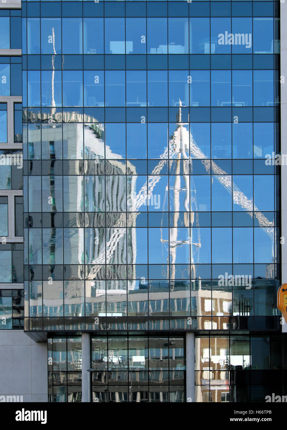 Reflection of BT headquarters building and Millennium Stadium in ...