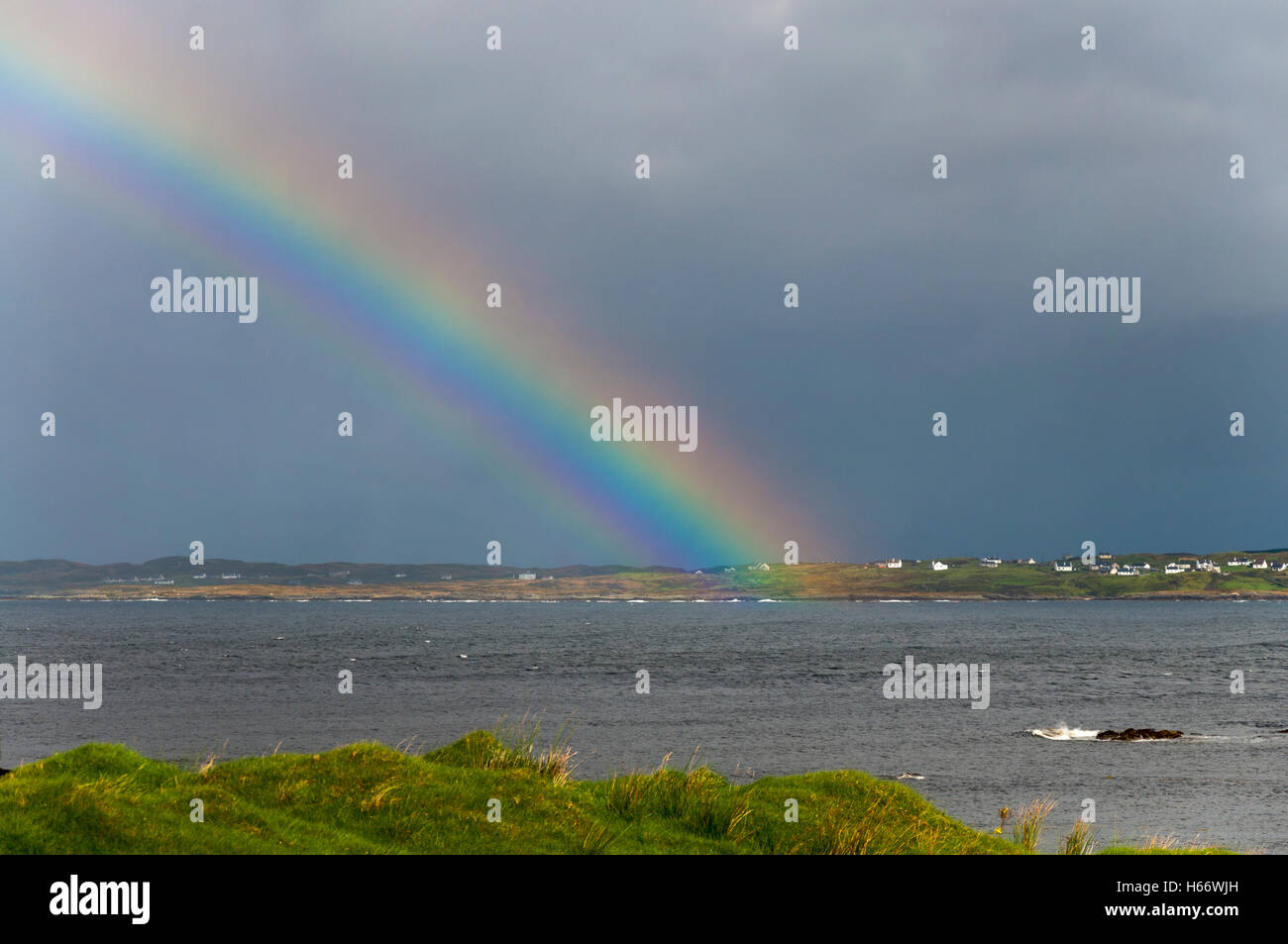 Rainbow over Rosbeg, County Donegal, Ireland Stock Photo - Alamy