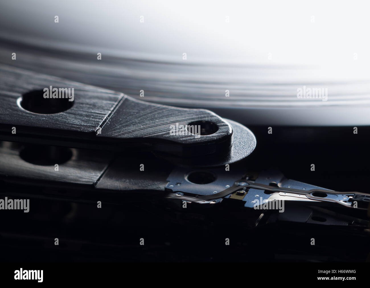 Hard Drive Surface Scratched after Head Crash Macro Stock Photo - Alamy