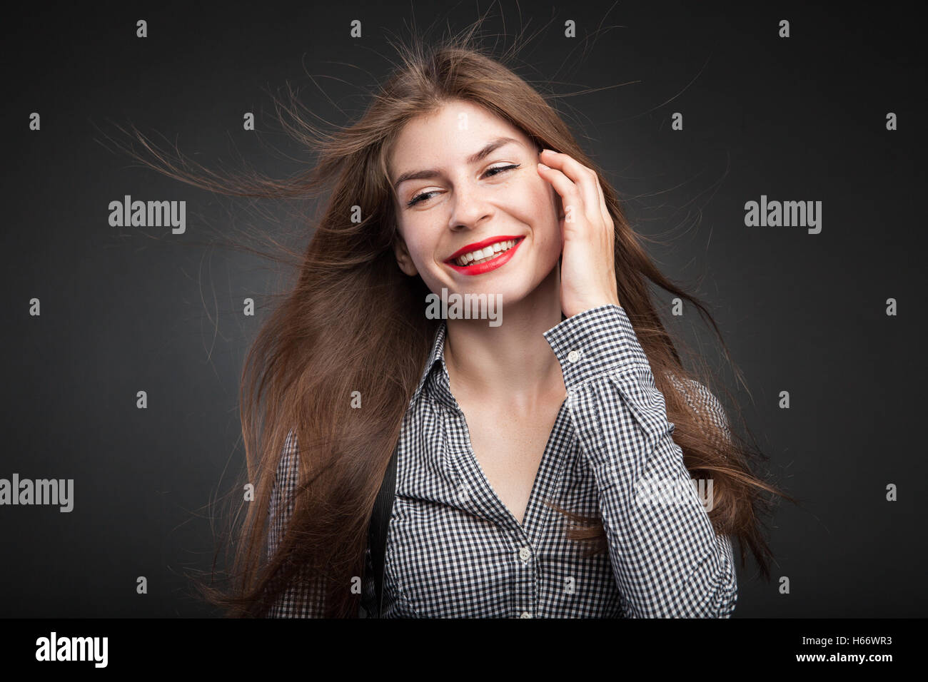 Adorable girl grins Stock Photo - Alamy