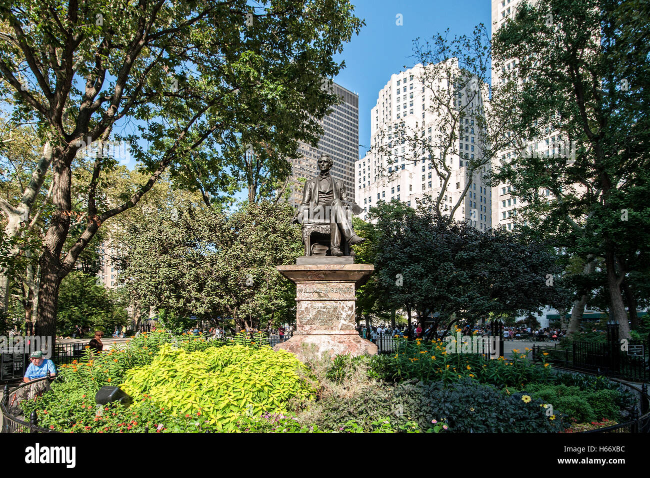 Madison Square Park, Seward statue, Manhattan, New York City Stock ...