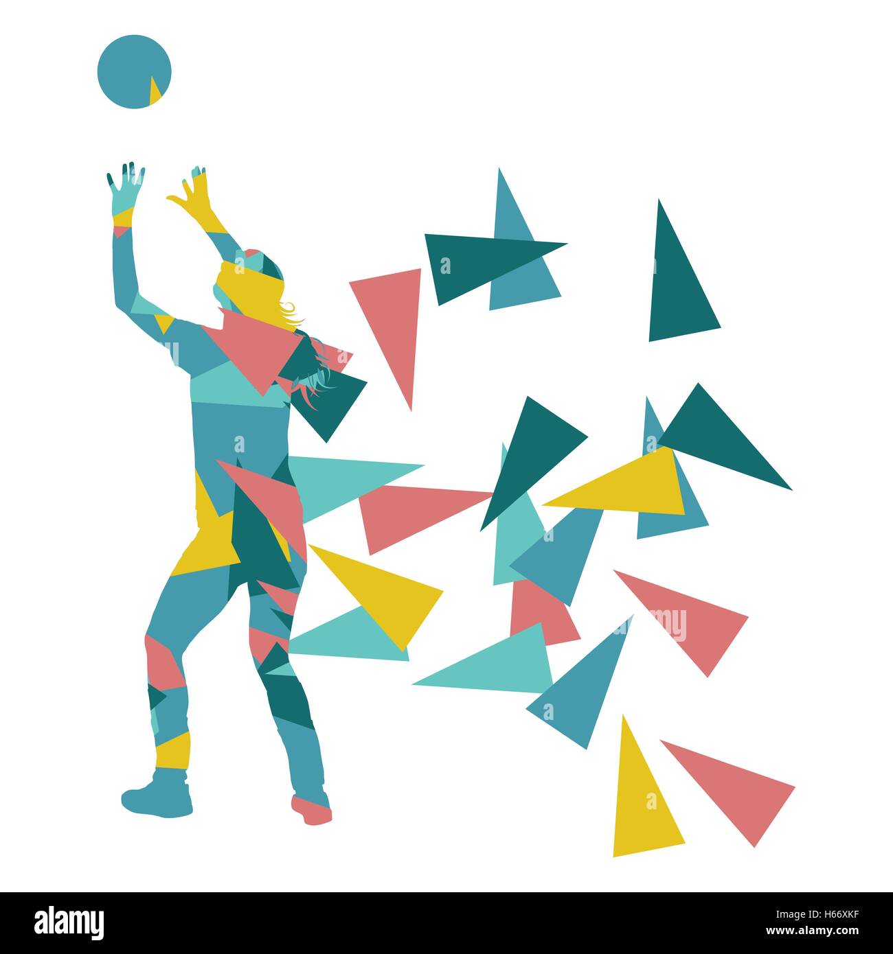 Volleyball dig Cut Out Stock Images & Pictures - Alamy