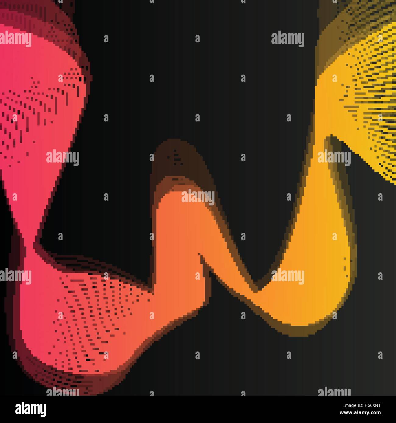 Abstract wave lines vector black background illustration Stock Vector ...