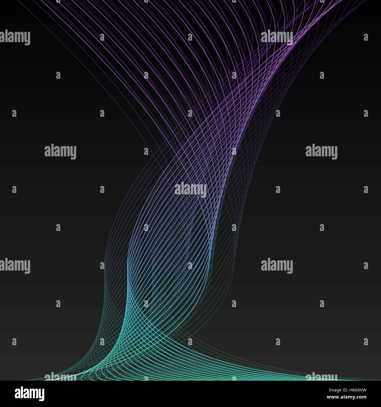 Abstract wave lines vector black background illustration Stock Vector ...