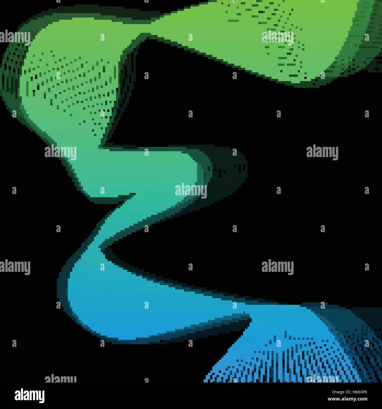 Abstract wave lines vector black background illustration Stock Vector ...