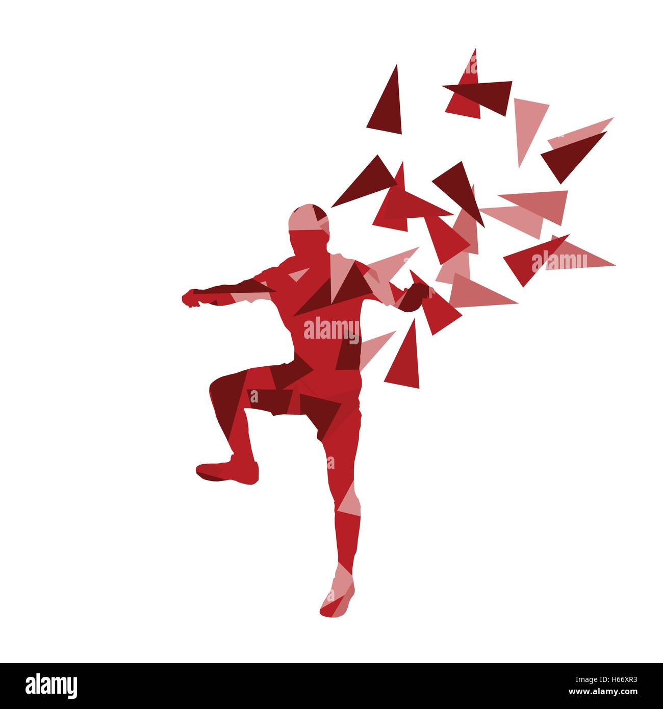 Man stretching exercise fitness warm up vector background abstract ...