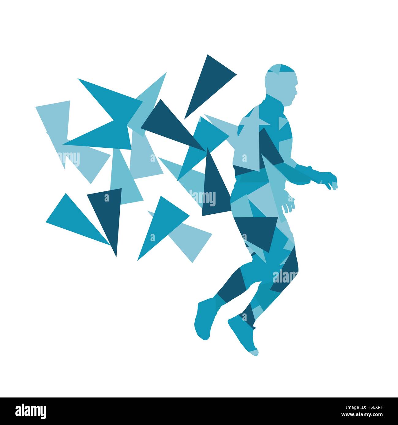 Man stretching exercise fitness warm up vector background abstract ...
