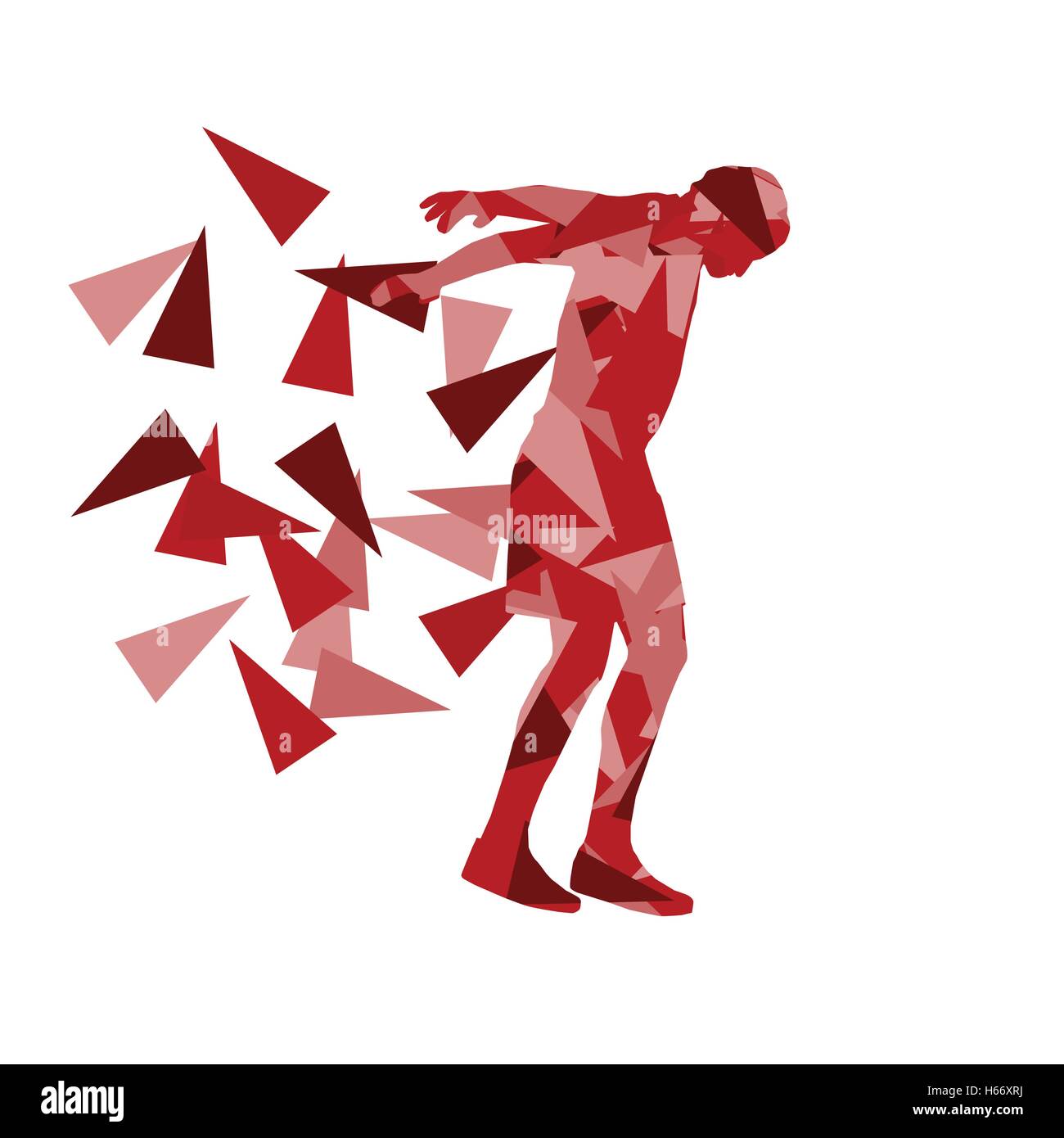Man stretching exercise fitness warm up vector background abstract ...