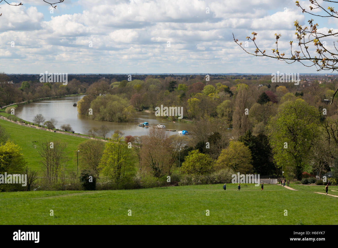 Famous view of the Thames from Richmond Hill in Surrey / London Stock ...