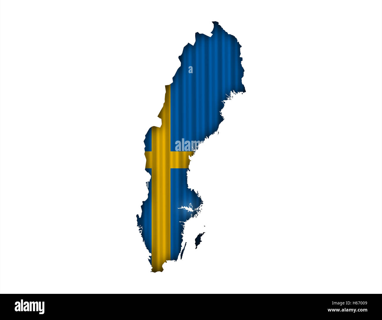 Outline map sweden Cut Out Stock Images & Pictures - Alamy
