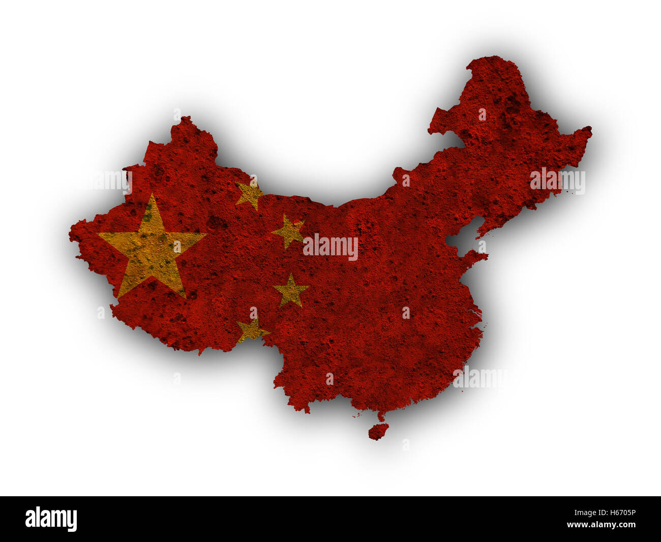 Map of ancient china Cut Out Stock Images & Pictures - Alamy