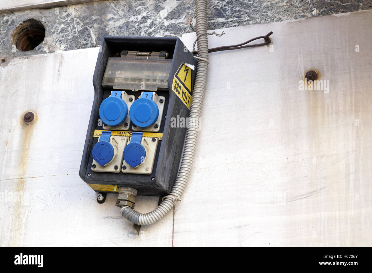 old electrical outlets Stock Photo - Alamy