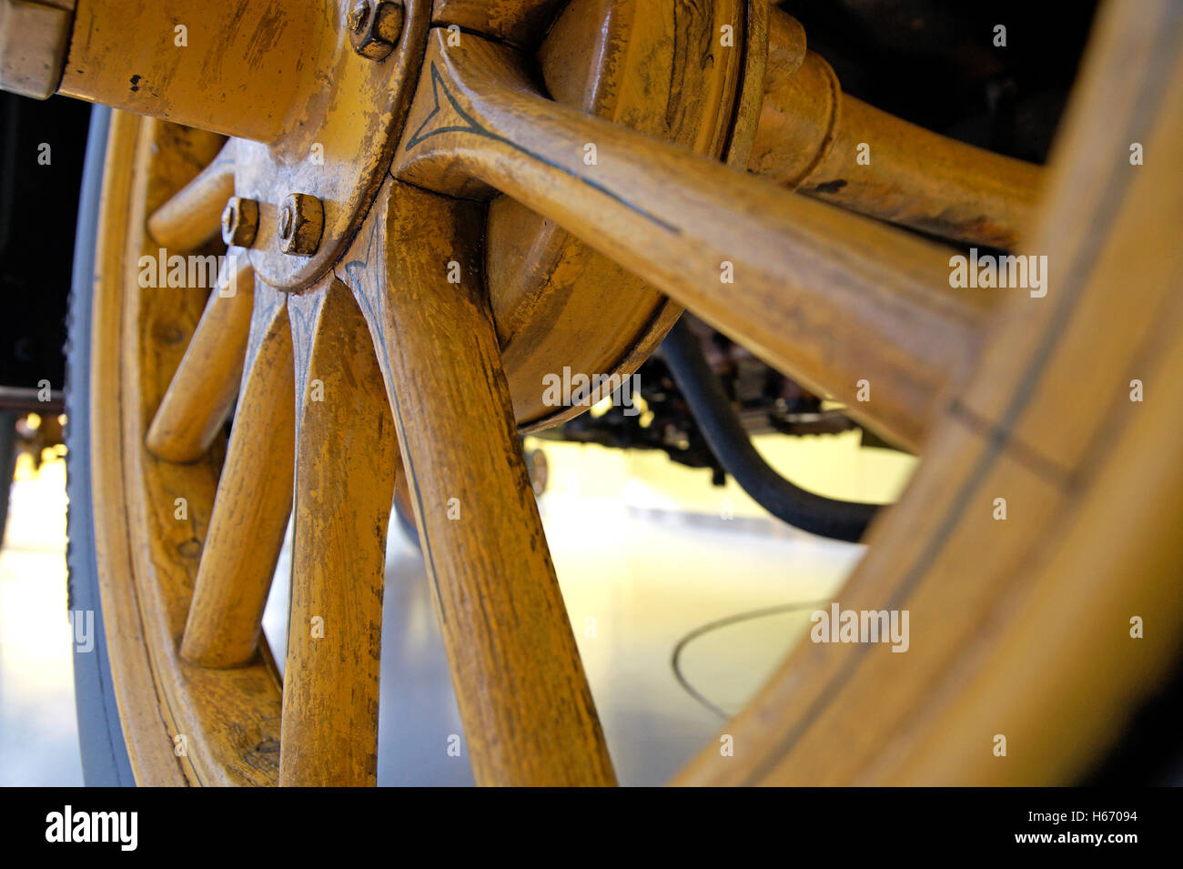details of a wooden wheel blurry Stock Photo - Alamy