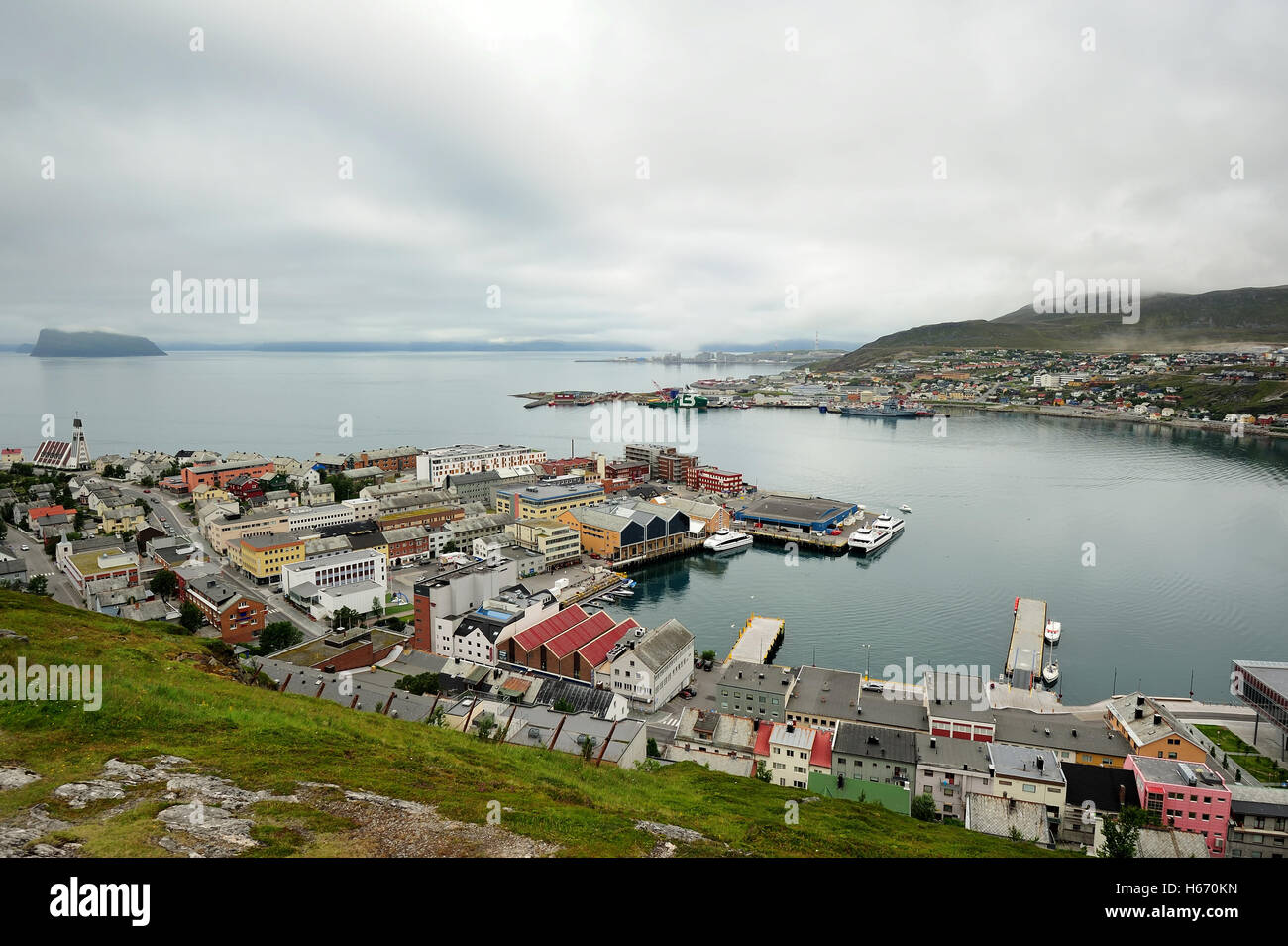 view of Hammerfest City, Finnmark, Norway Stock Photo - Alamy