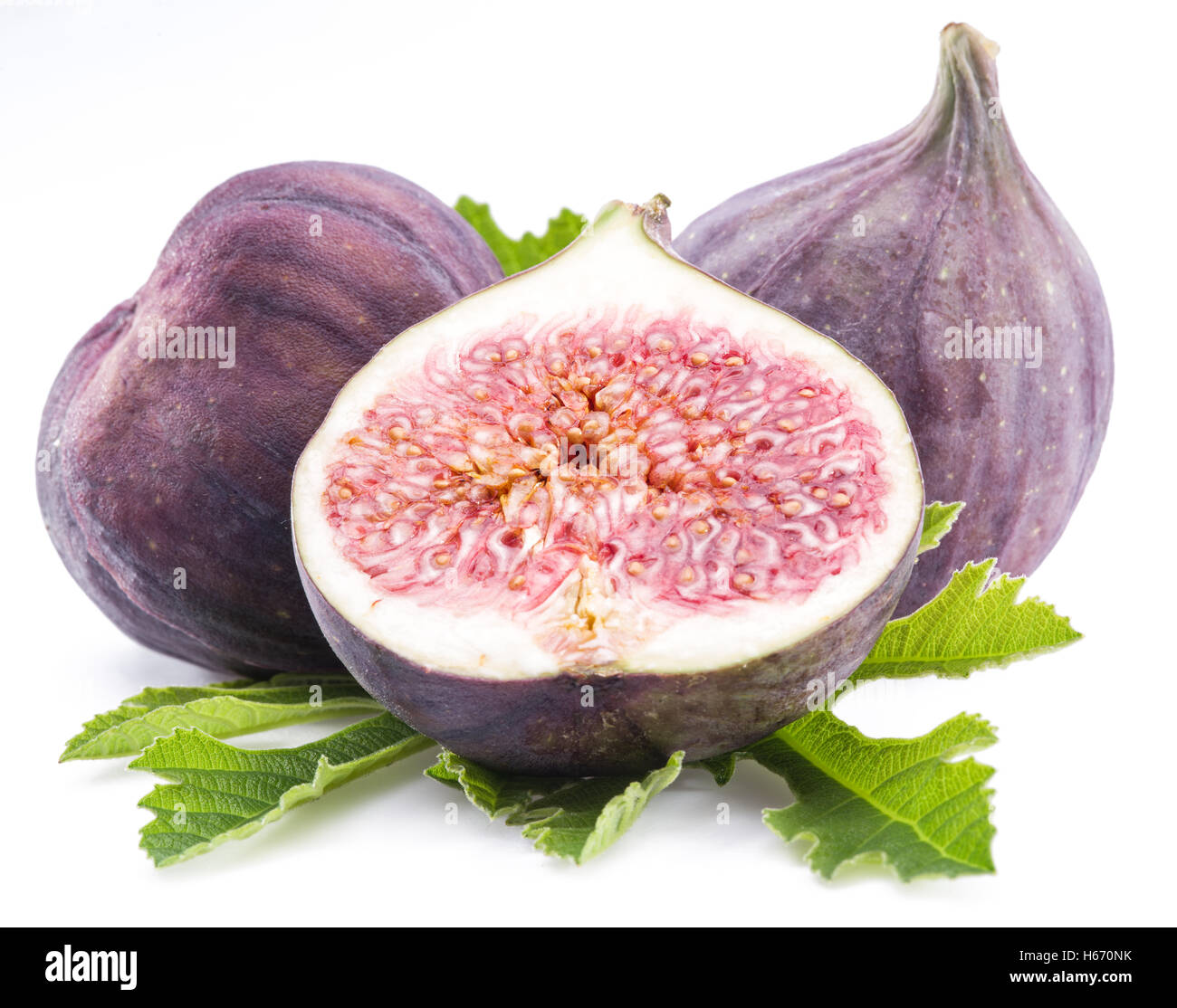 Ripe fig fruits on the white background Stock Photo - Alamy