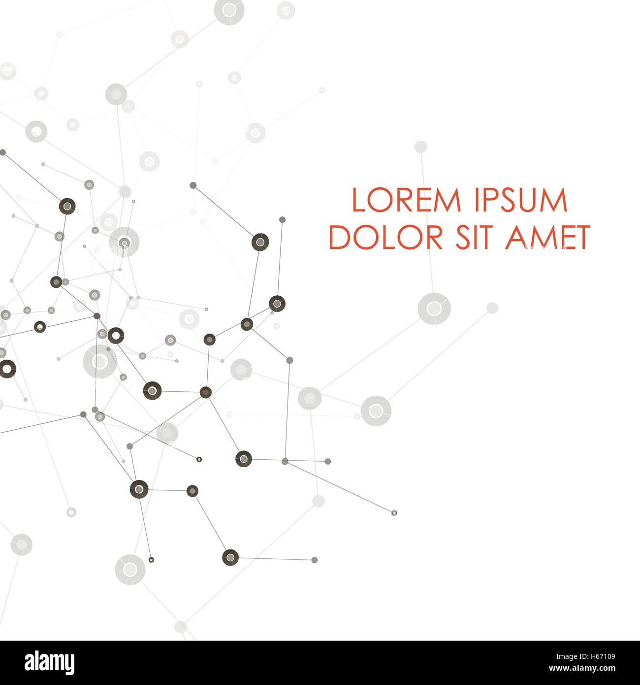 Abstract connect background with dots and lines. Molecule structure. Vector science background ...