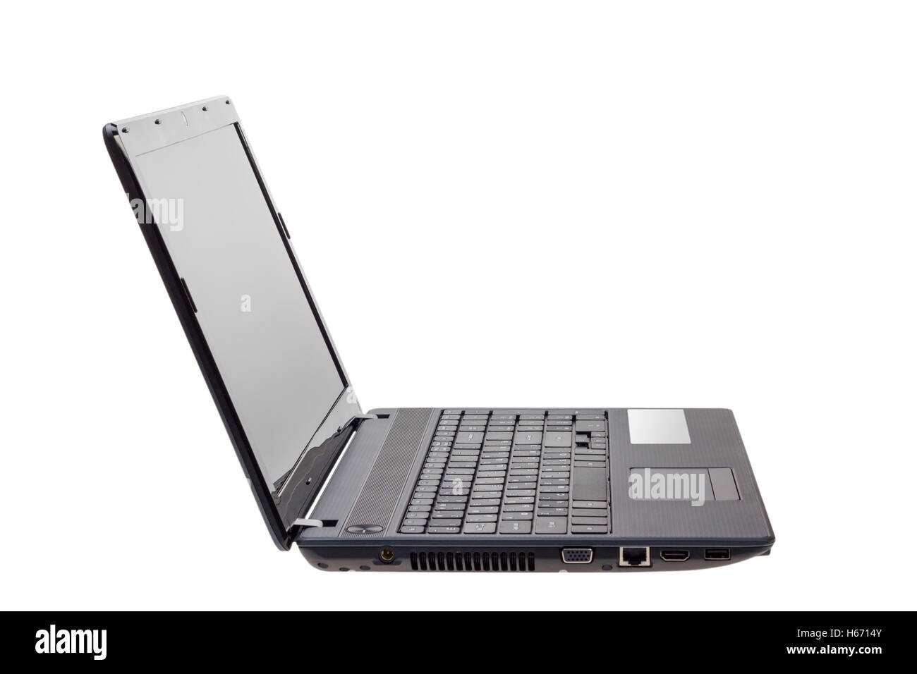 Electronic collection - Modern laptop isolated on a white background ...