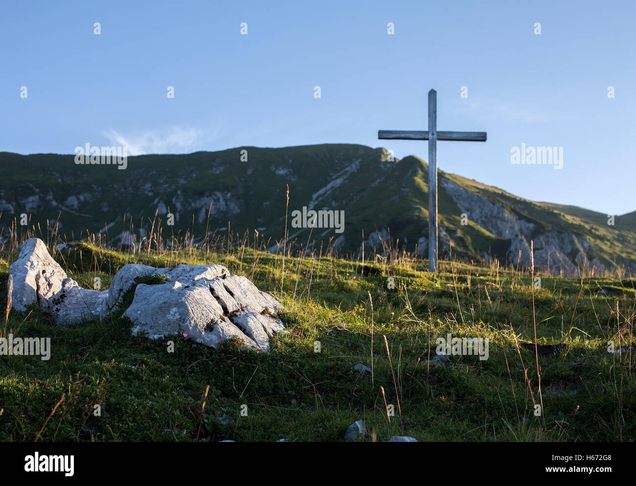 Landscape with a cross hi-res stock photography and images - Alamy