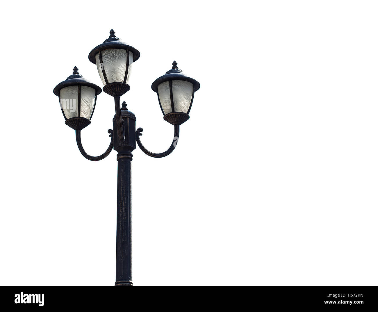 Street lamp isolated on a white background Stock Photo - Alamy