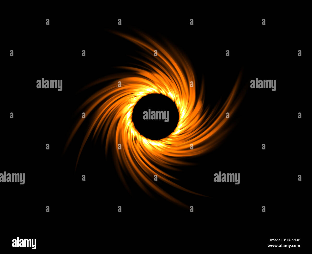 Round fire frame. Fire eclipse fire or swirl Stock Photo - Alamy