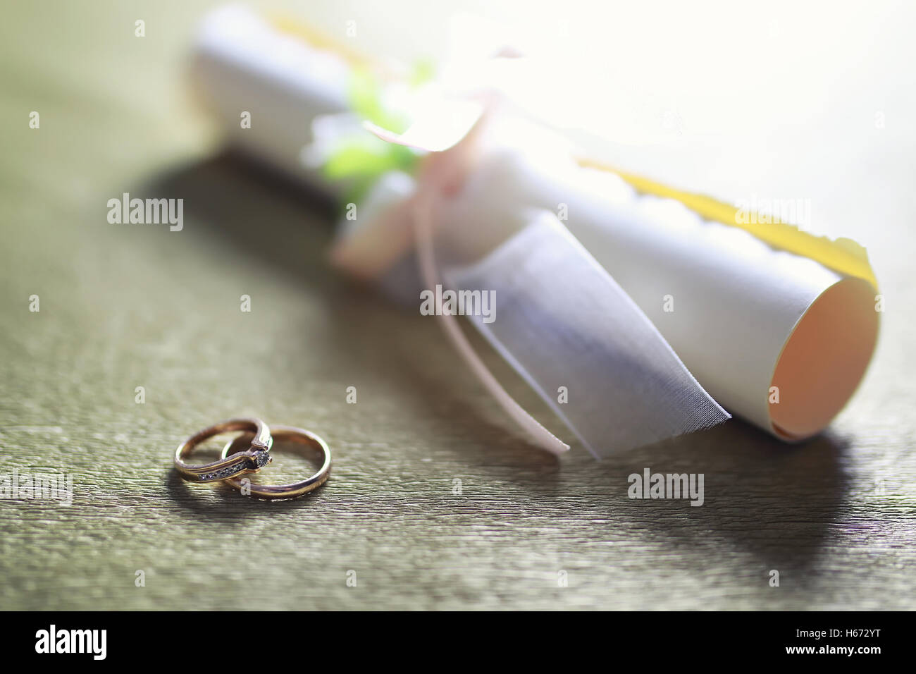 wedding ring background invitation Stock Photo - Alamy