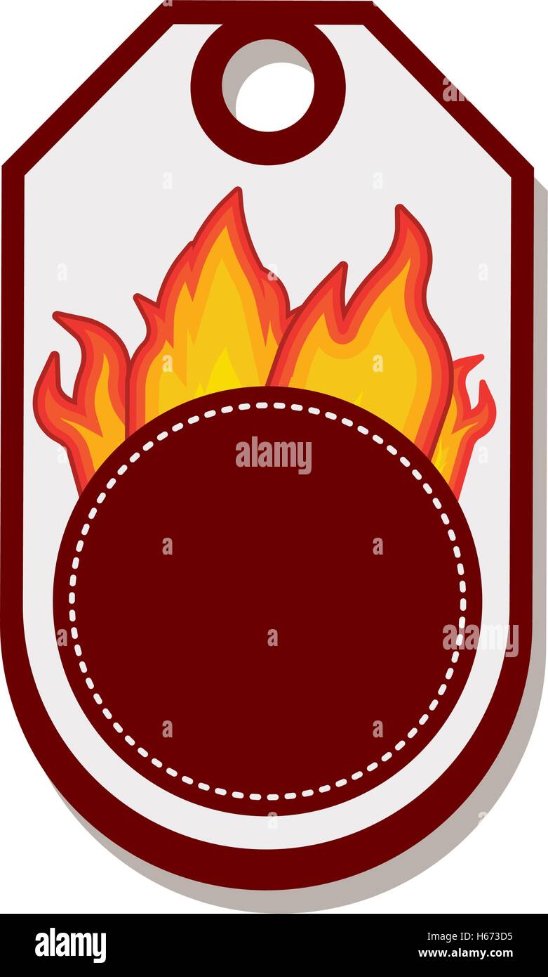 price tag with fire flames Stock Vector Image & Art - Alamy