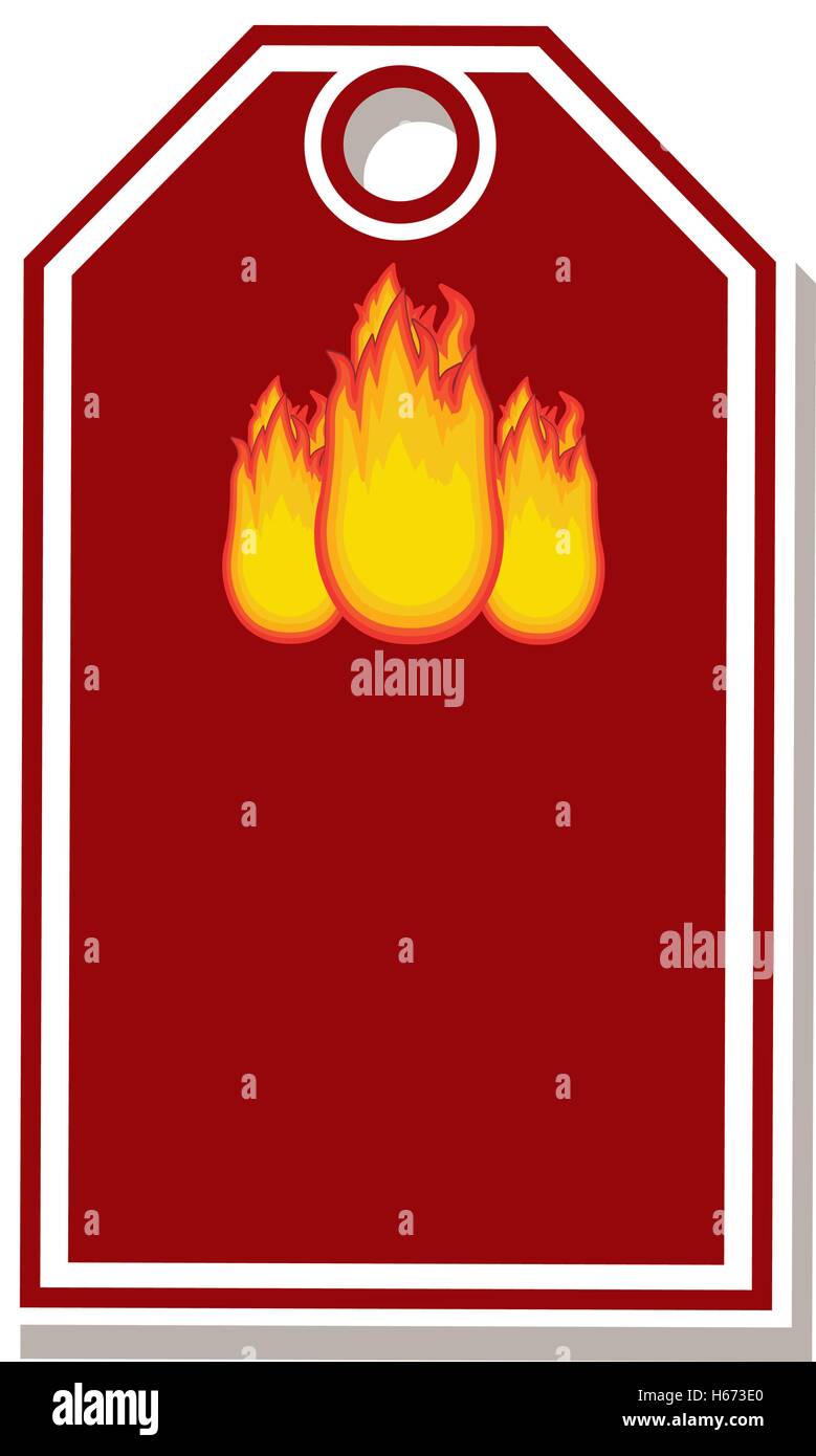 price tag with fire flames Stock Vector Image & Art - Alamy