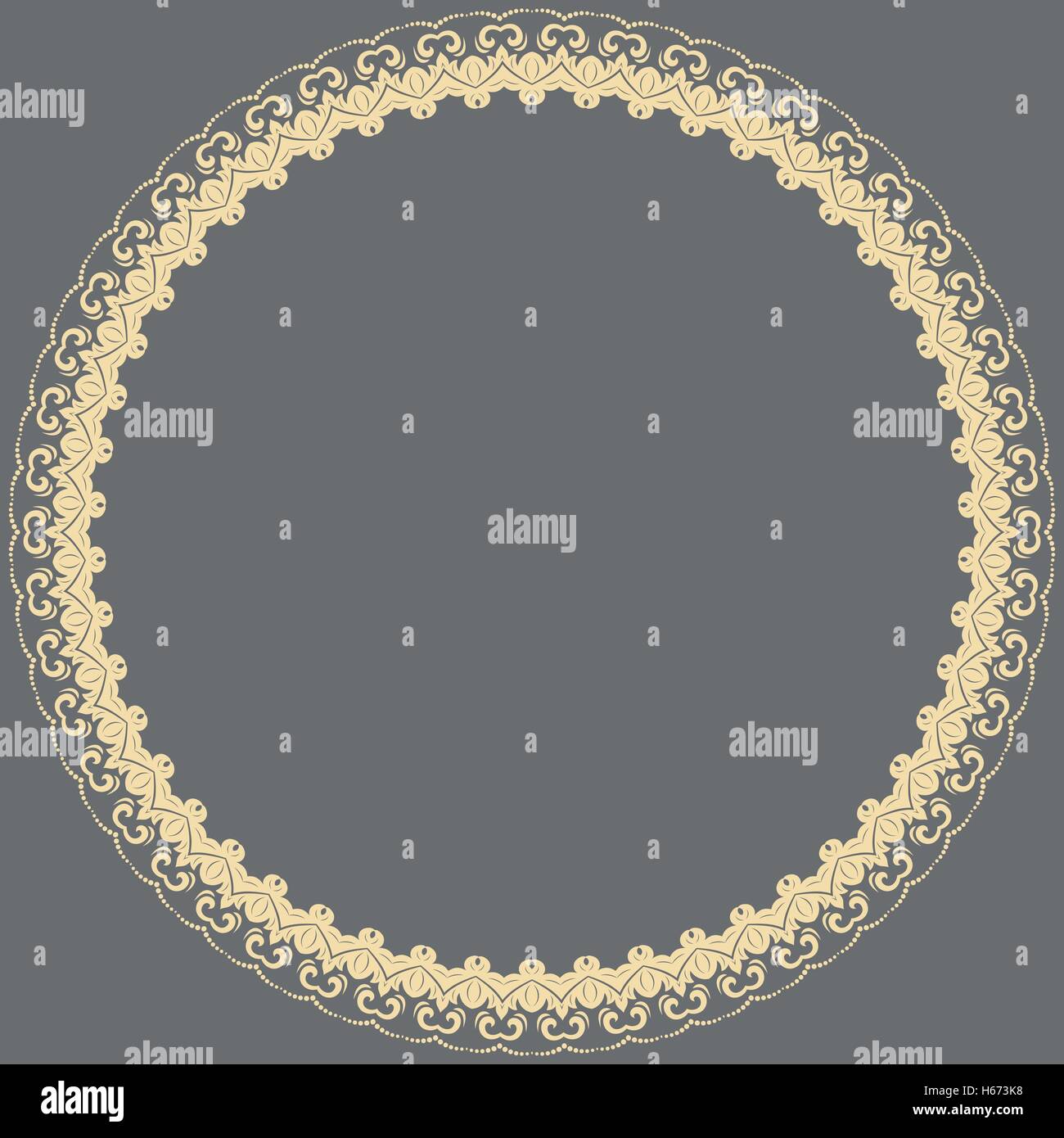 Floral Modern Vector Round Frame Stock Vector Image & Art - Alamy