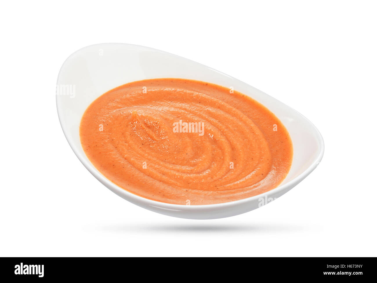 Pink sauce in a bowl isolated on white Stock Photo - Alamy