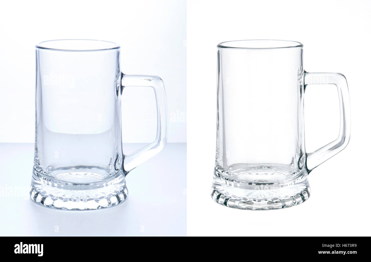 Empty beer mug isolated on white background Stock Photo - Alamy