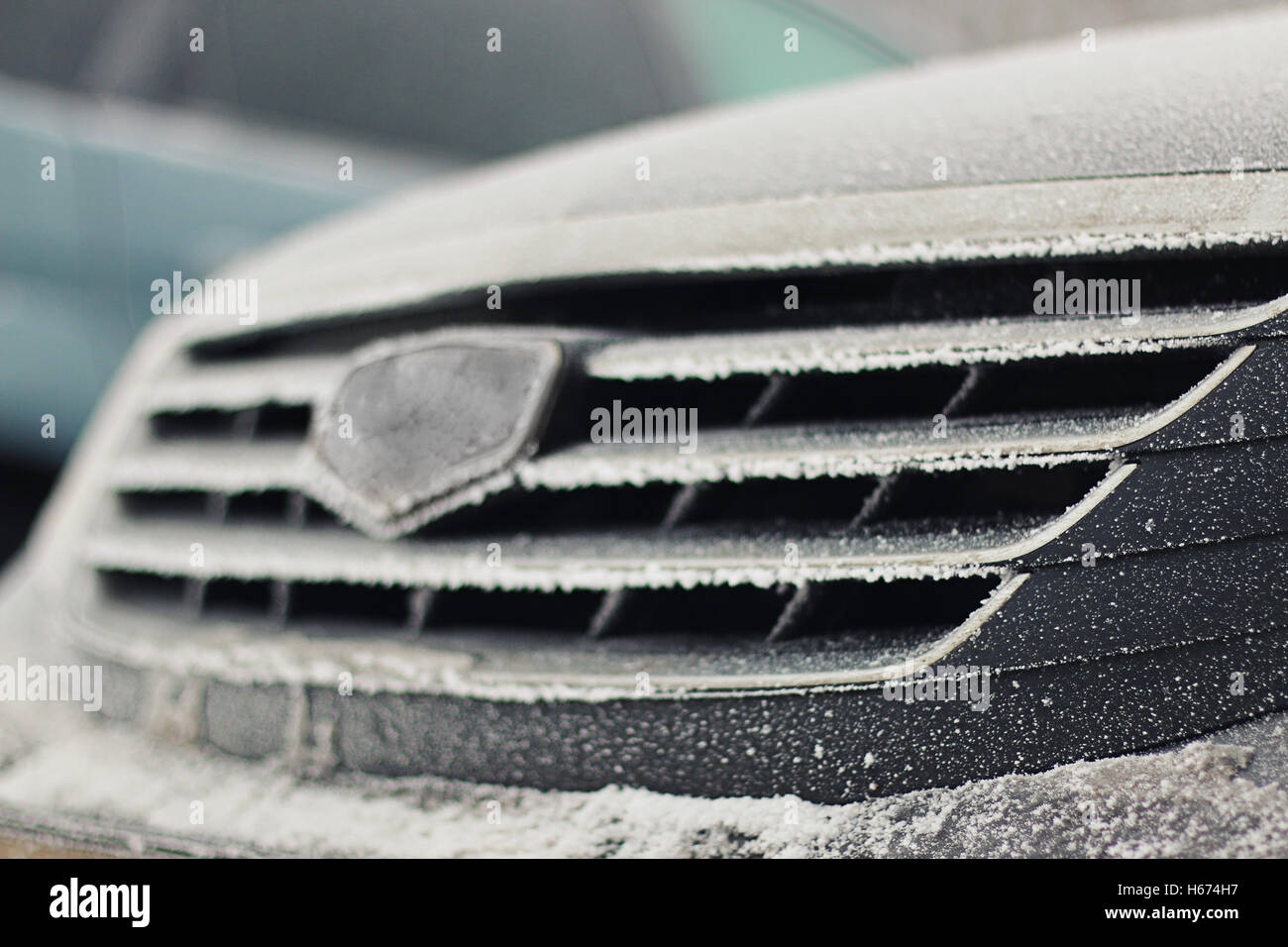 car frost winter Stock Photo - Alamy