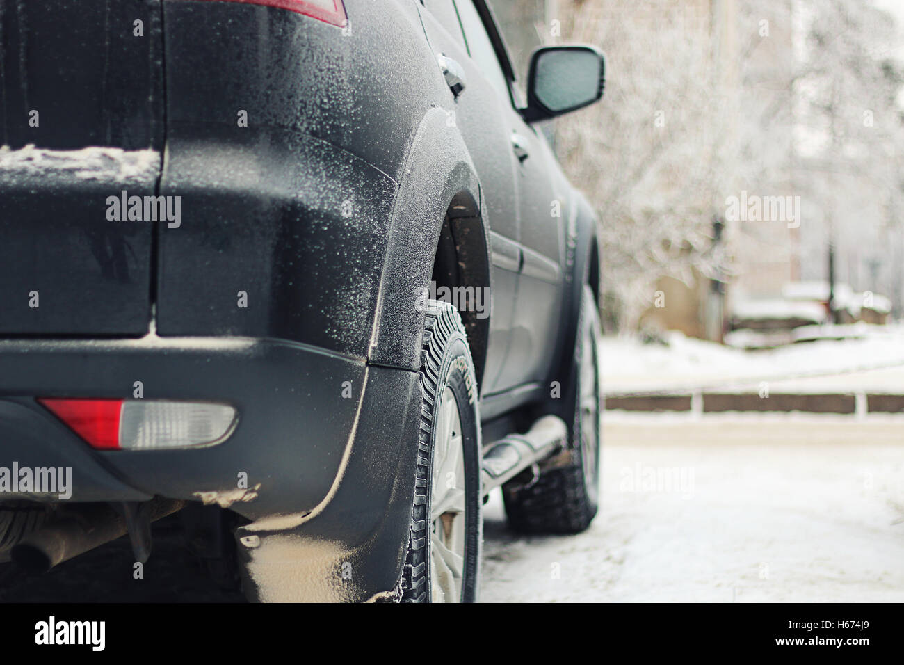 car frost winter Stock Photo - Alamy