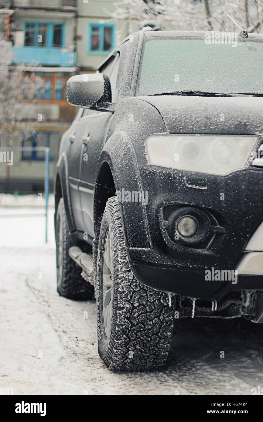 car frost winter Stock Photo - Alamy