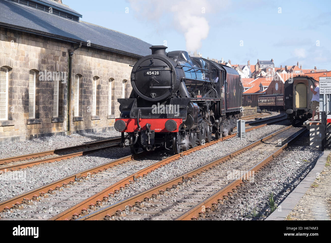 Steam Train at the Station, Whitby Stock Photo - Alamy